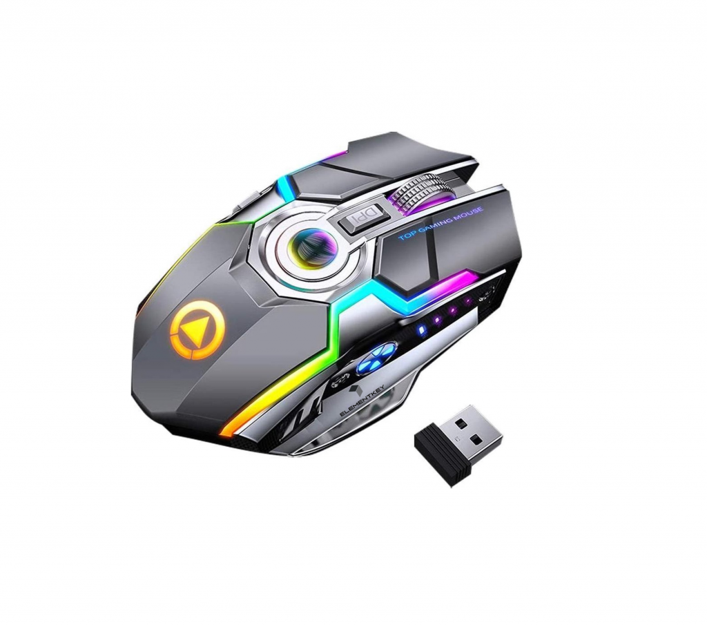 Elementkey DML4 Draadloze USB 2.4Ghz Gaming Muis - Grijs